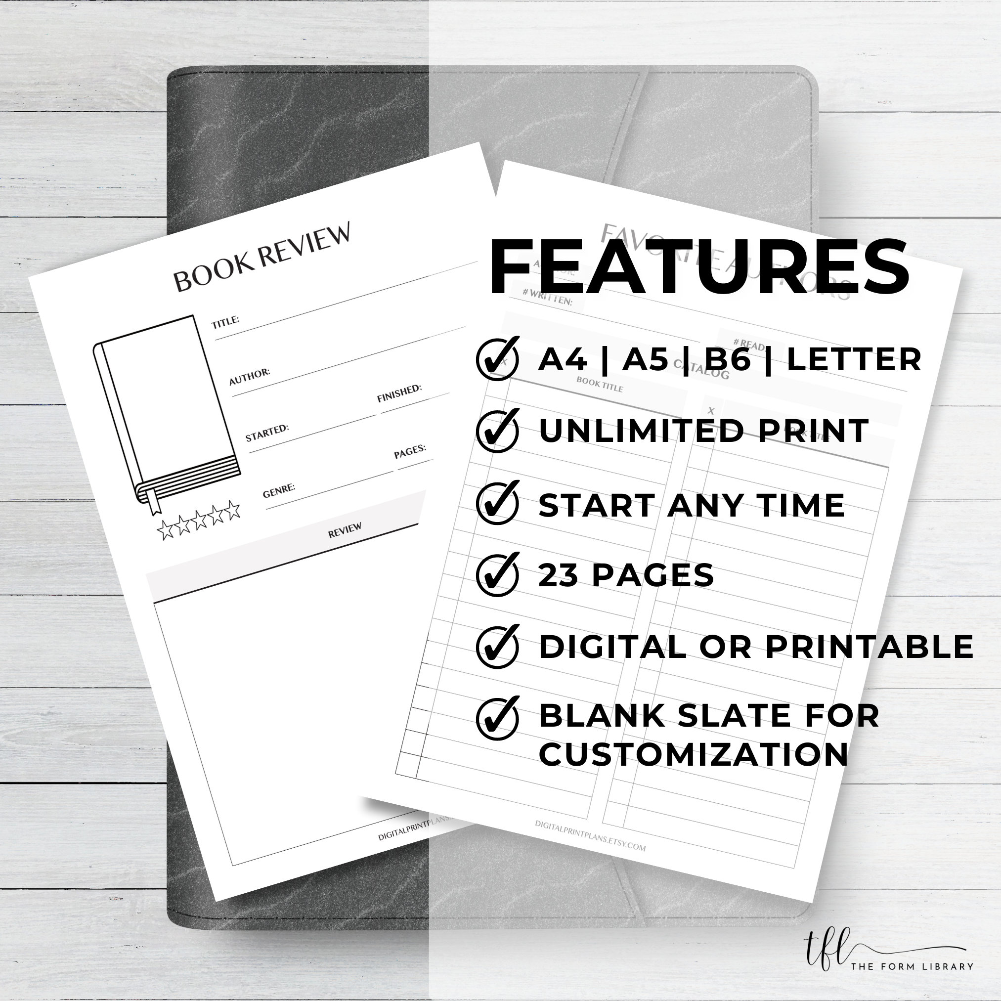 Ultimate Reading Planner Digital Reading Journal Reading Journal ...
