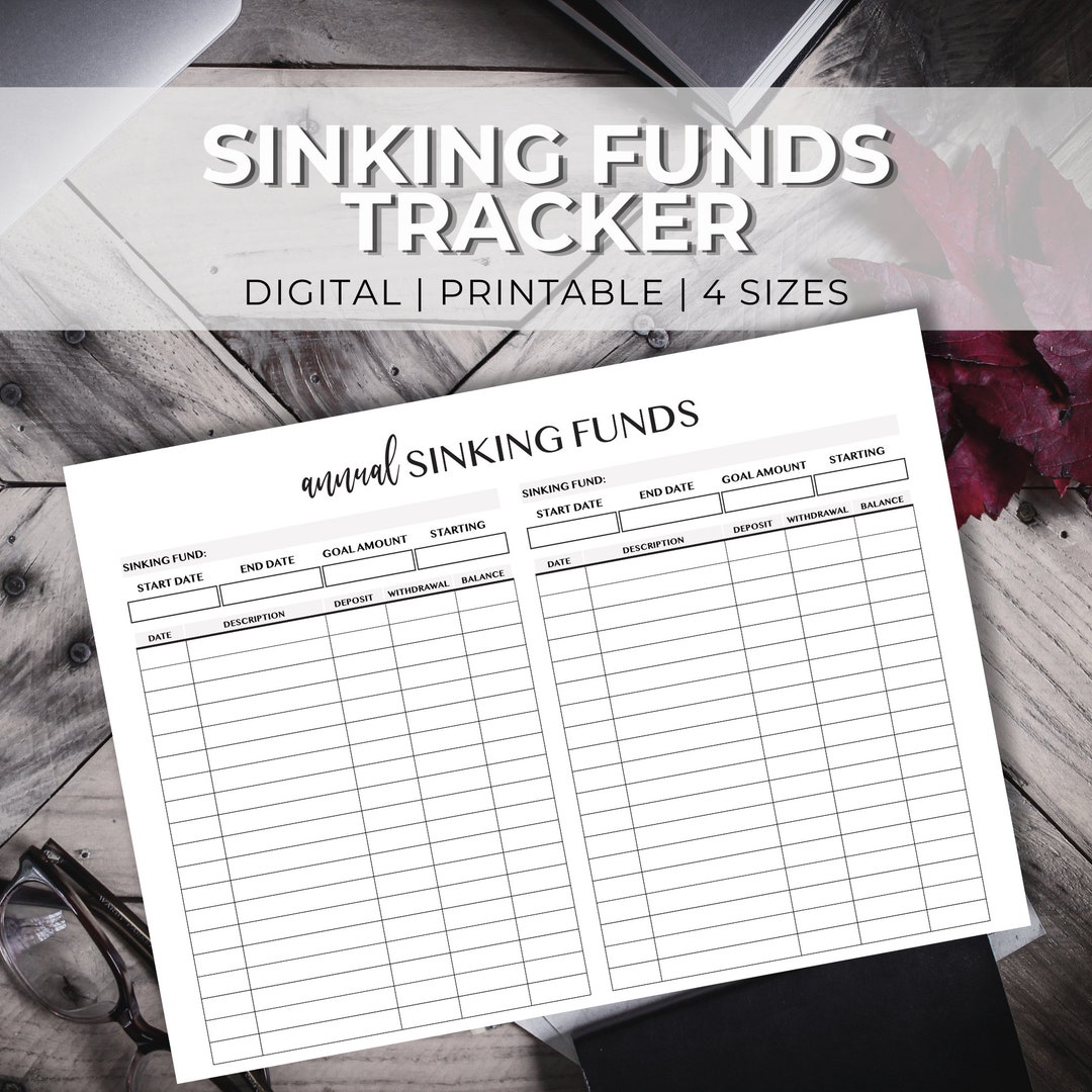 Sinking Funds Tracker | Savings Goals | Savings Tracker | Budget by ...