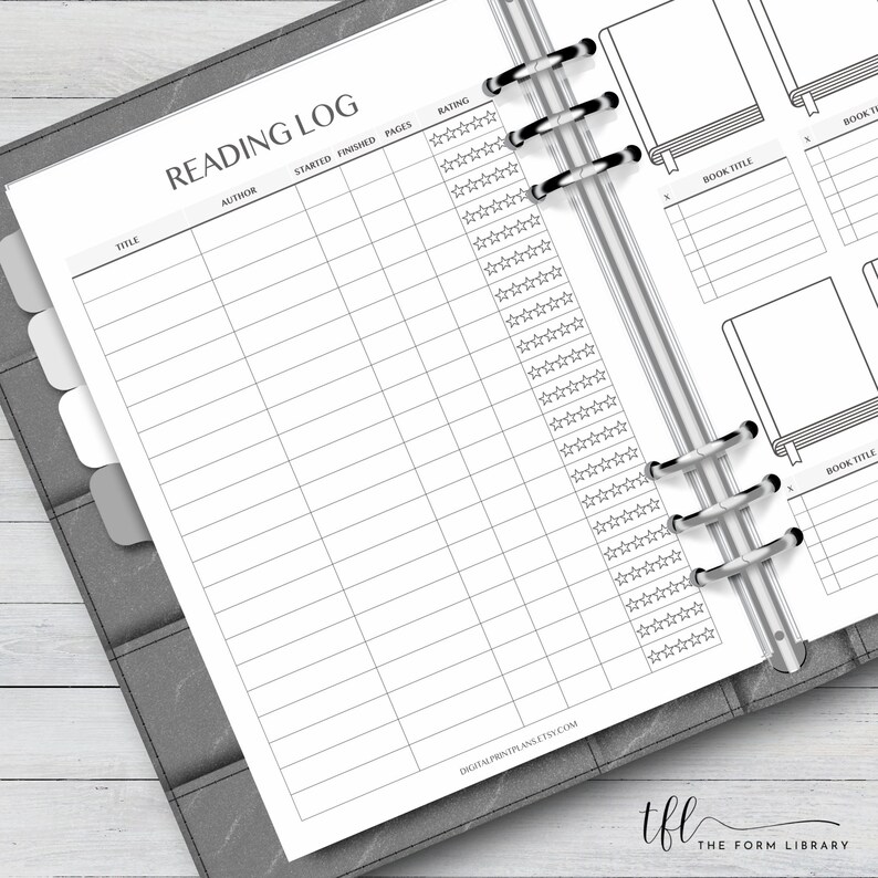 Reading Tracker Bundle TBR List Digital Reading Journal - Etsy