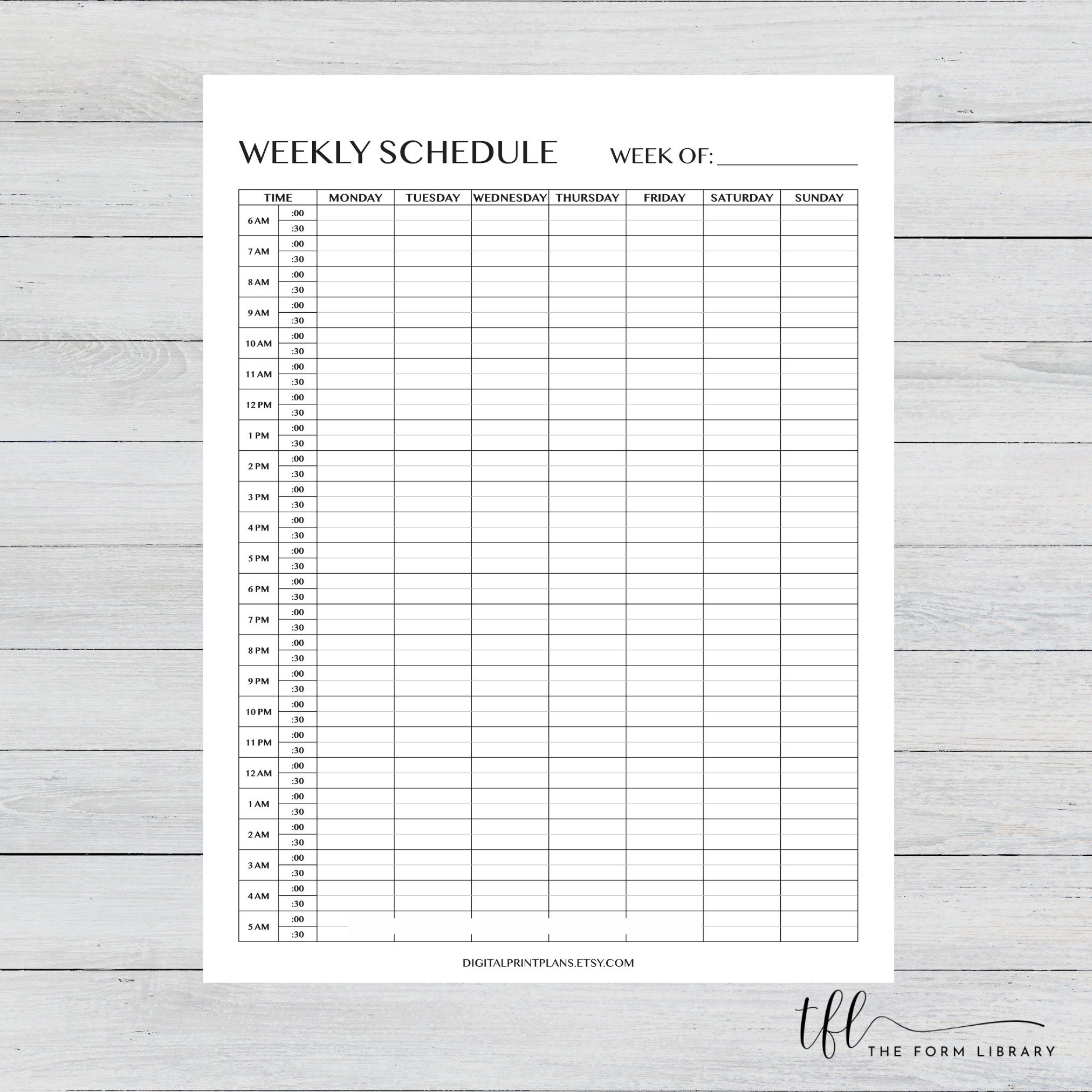 Time Management System Weekly Timebox Planner Timebox Plan Undated ...