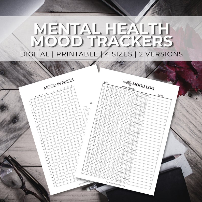 Mood in Pixels Tracker | Year in Pixels Tracker | Annual Mood Tracker ...