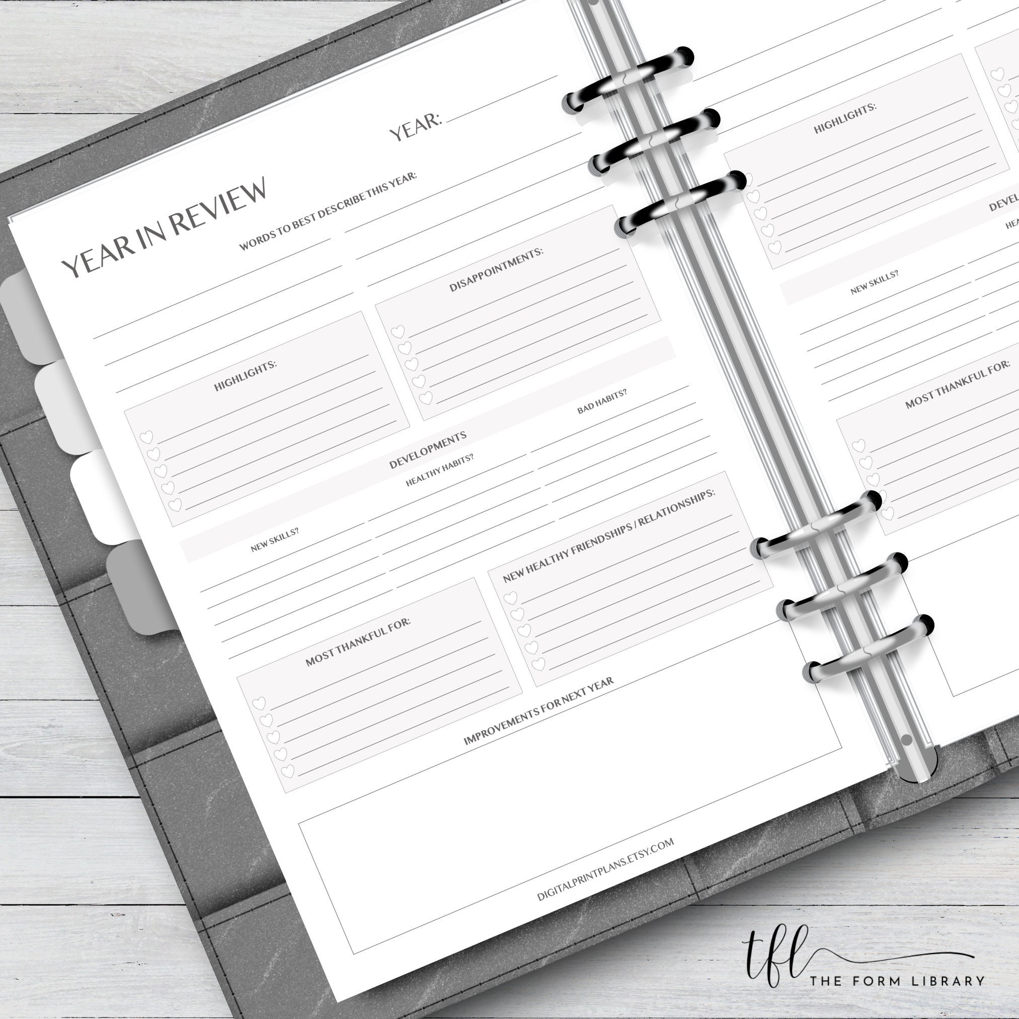 Year in Review | Printable Annual Review | Digital Yearly Review ...
