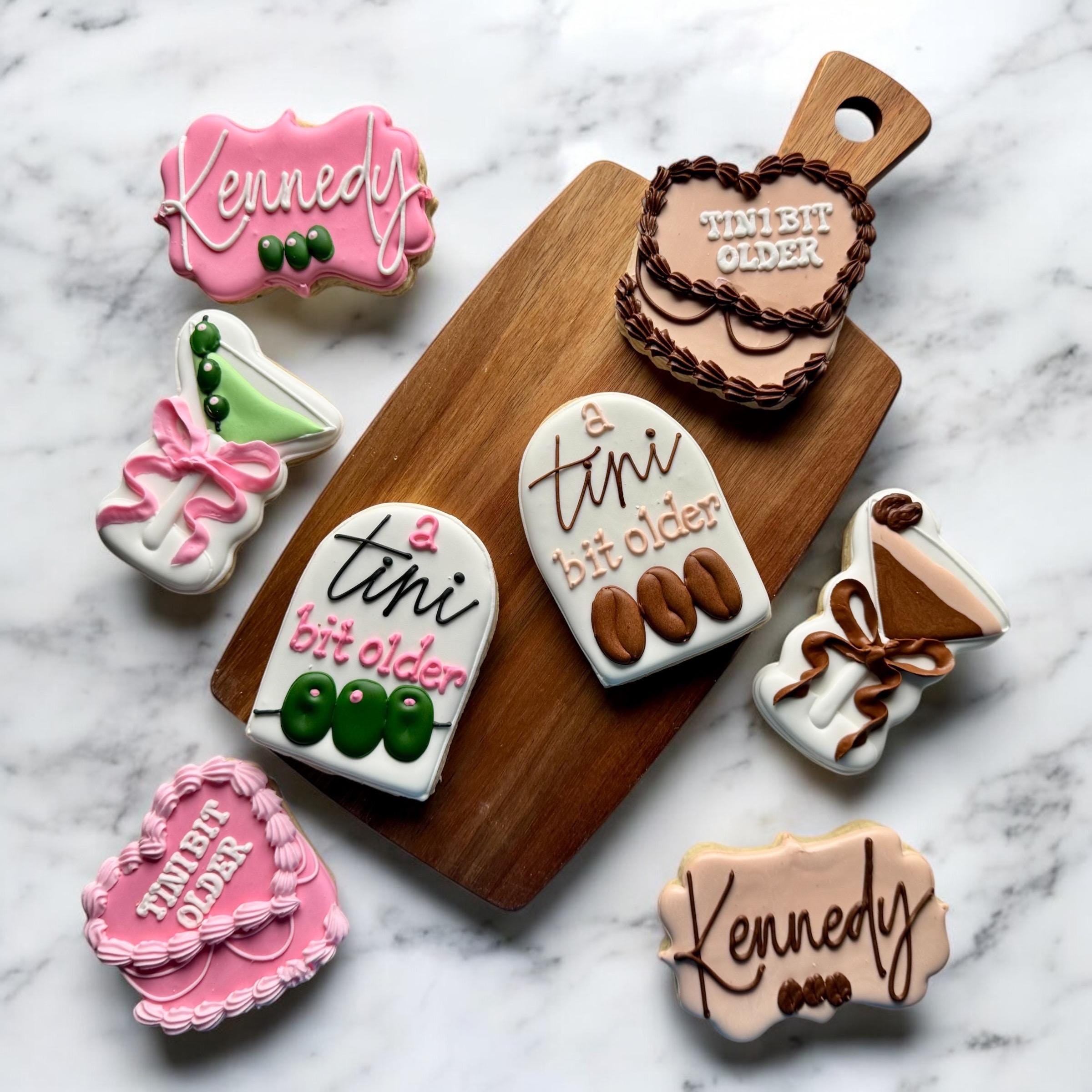 Martini Birthday Sugar Cookies: 21st Birthday, Girls Night Party Favors ...