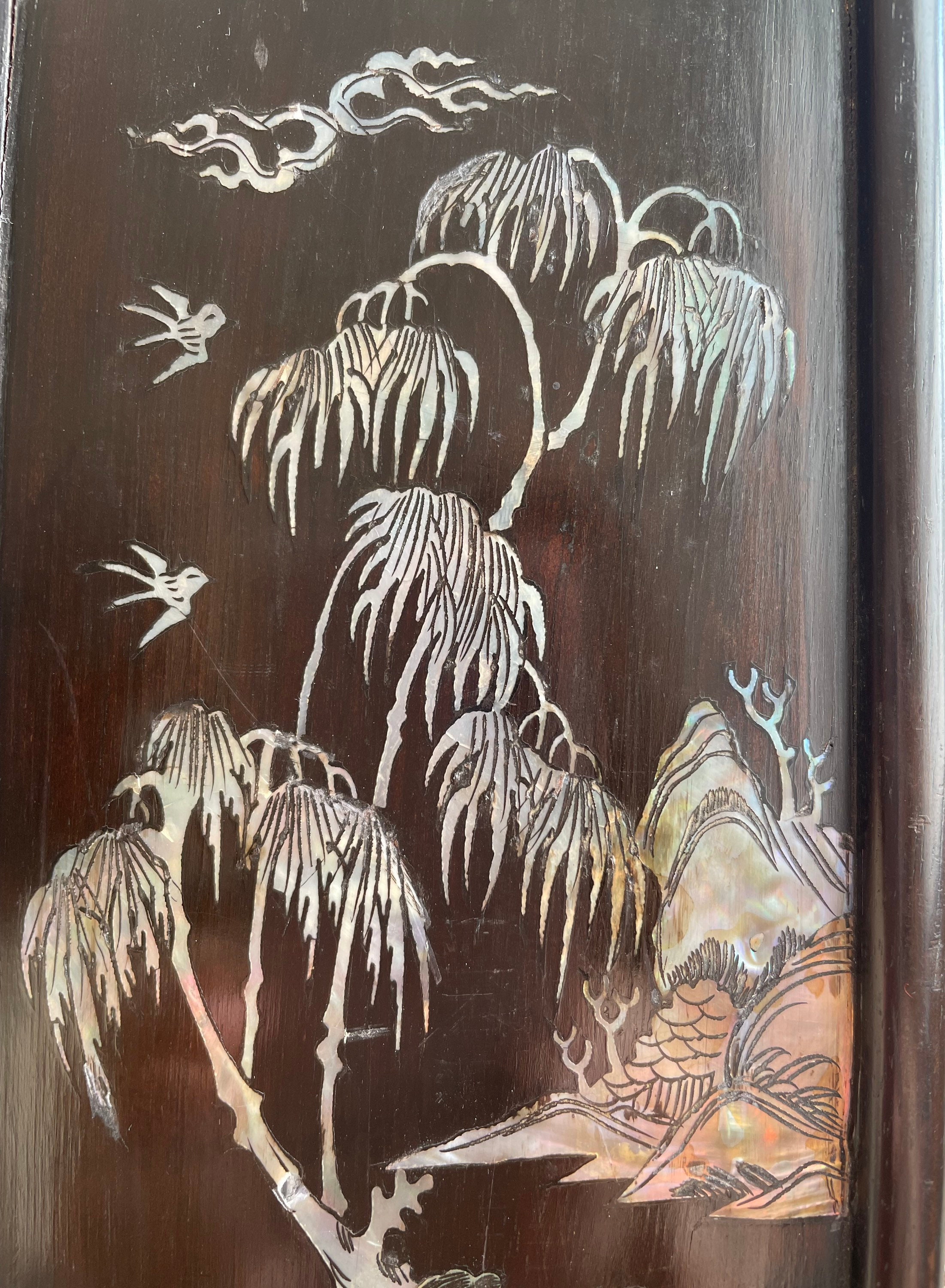 Vintage Chinese Wall Panel Mother of Pearl - Etsy