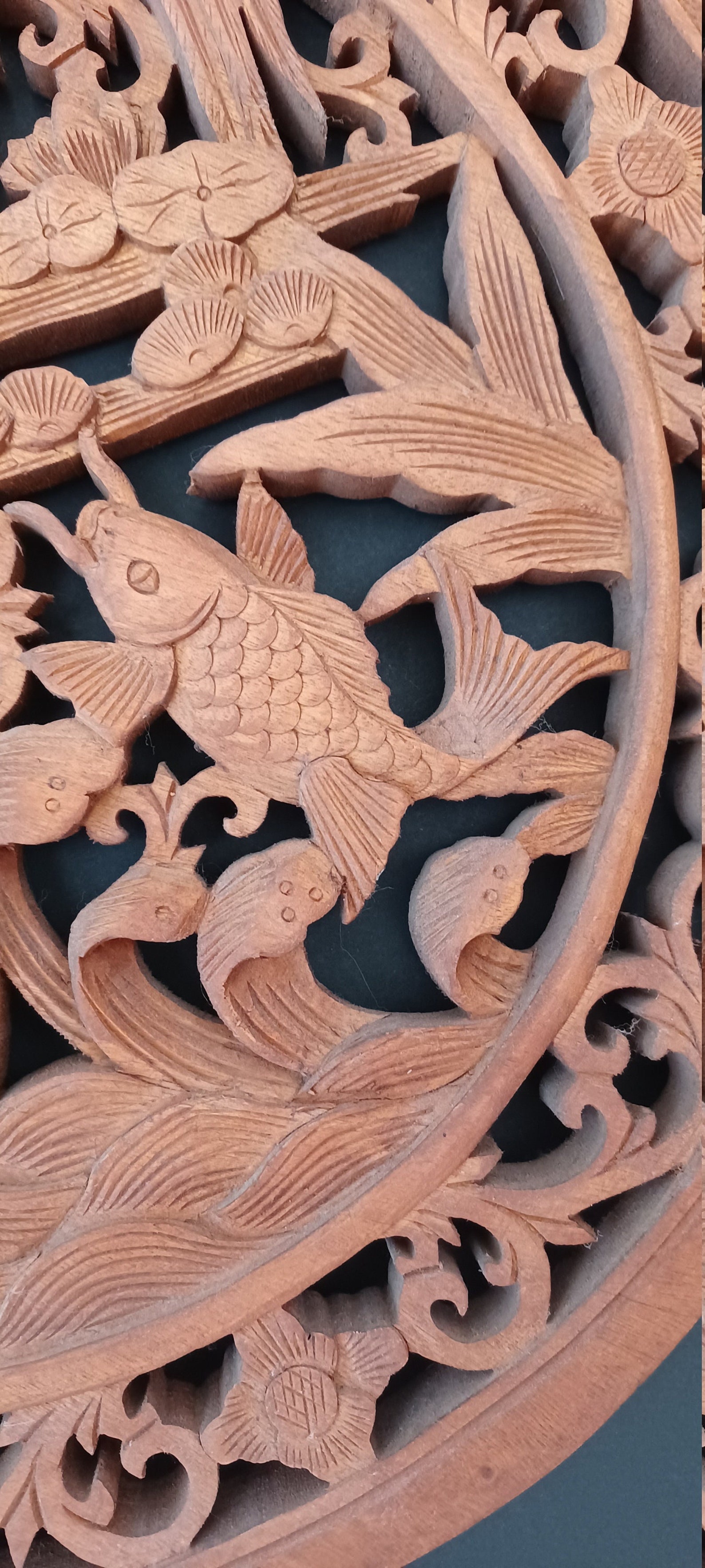 Vintage Chinese Wood Decoration Wall Hanging Hand Carved Home - Etsy