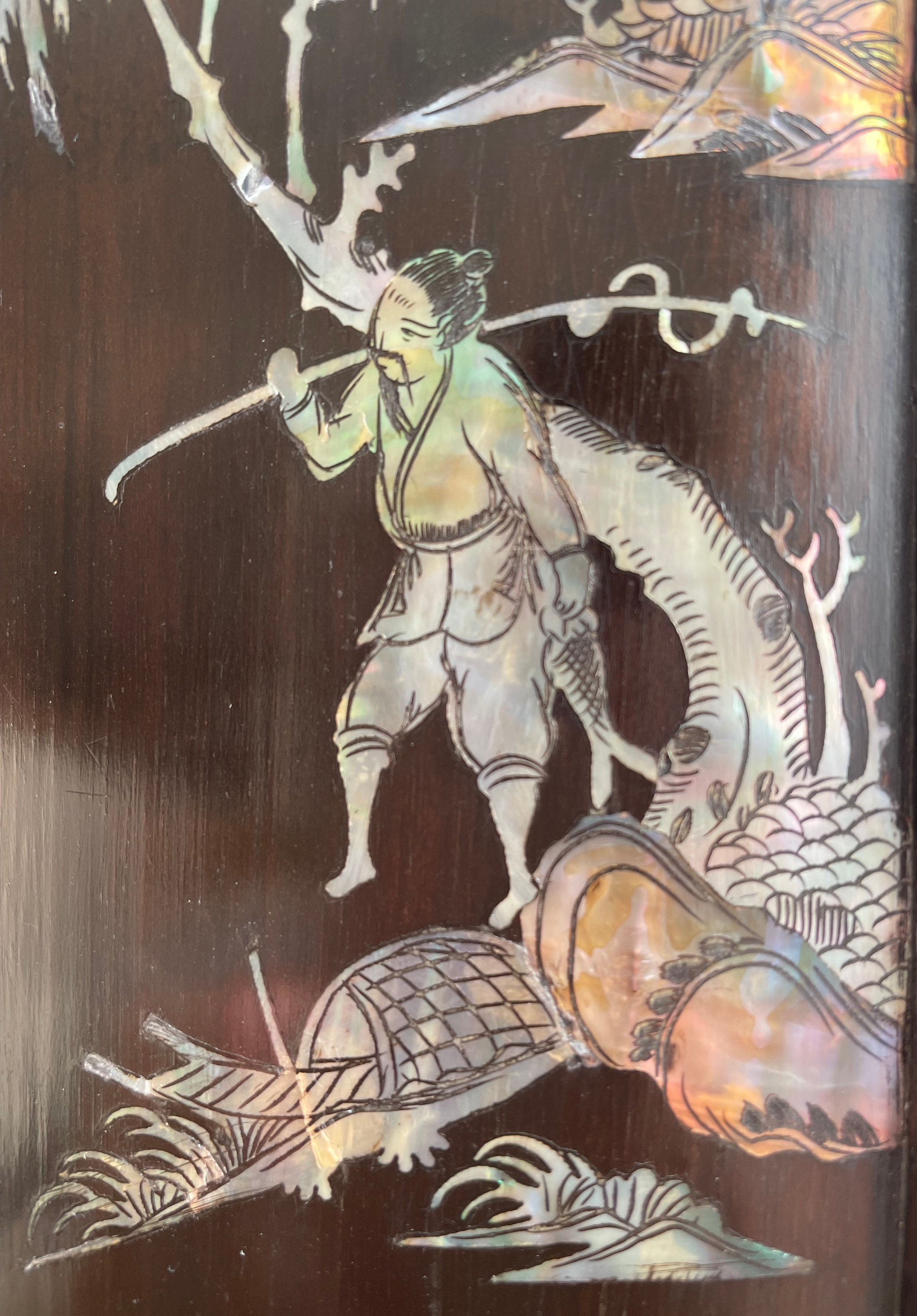 Vintage Chinese Wall Panel Mother of Pearl - Etsy