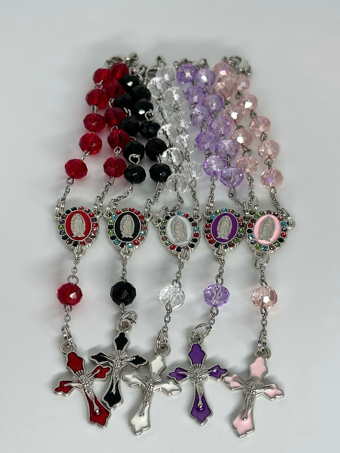 Colorful Virgin Mary Car Rosary - Etsy