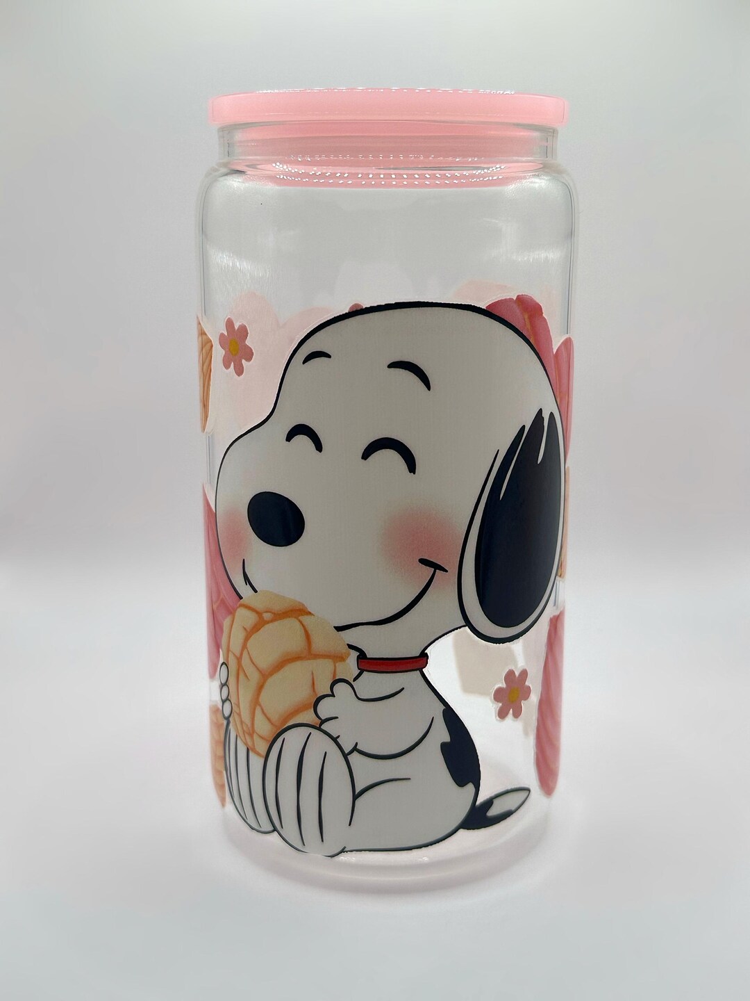 Concha Snoopy Glass Cup - Etsy