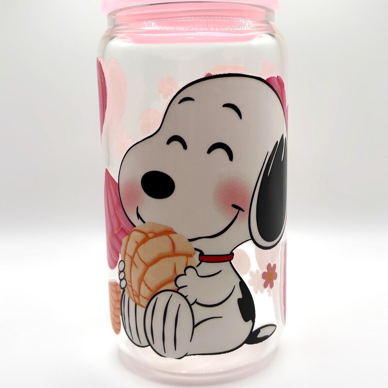 Snoopy Glass - Etsy