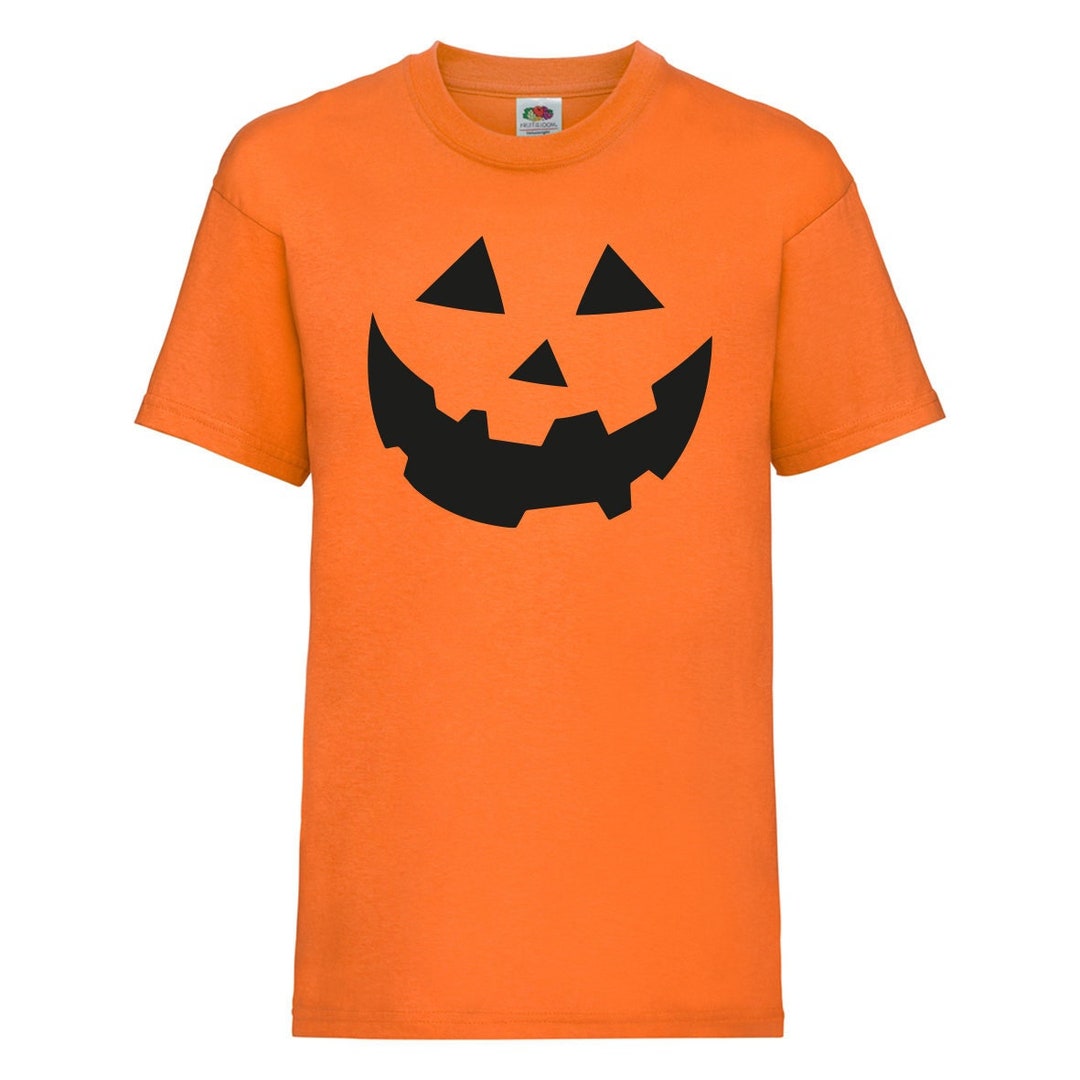 Pumpkin Face T-shirt Kids Halloween - Etsy
