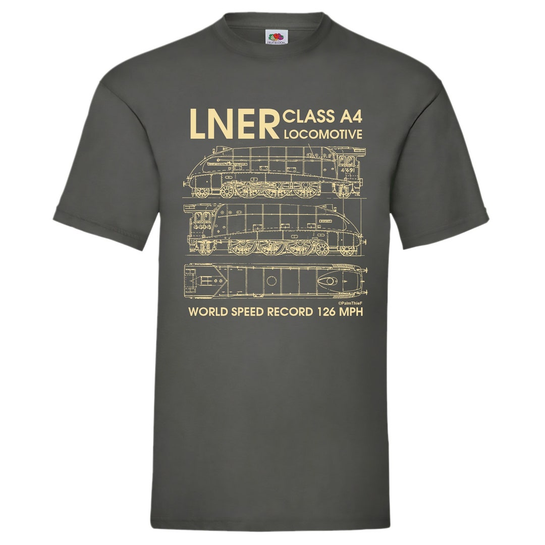 LNER Class 4 Locomotive Blueprint T-shirt Birthday Gift - Etsy UK