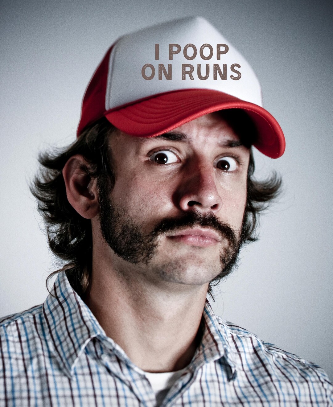 Funny Runner Trucker Cap, I Poop on Runs, Running Joke Hat, Fitness ...