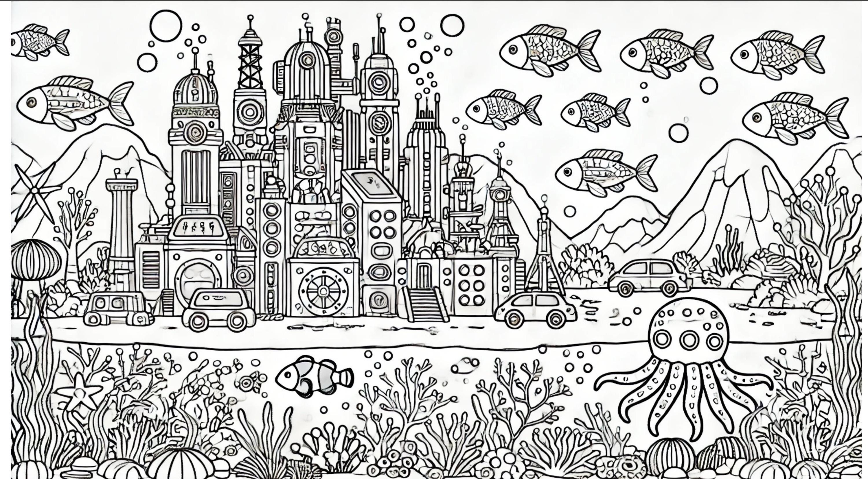 Tech Adventures Coloring Book for Kids - Etsy