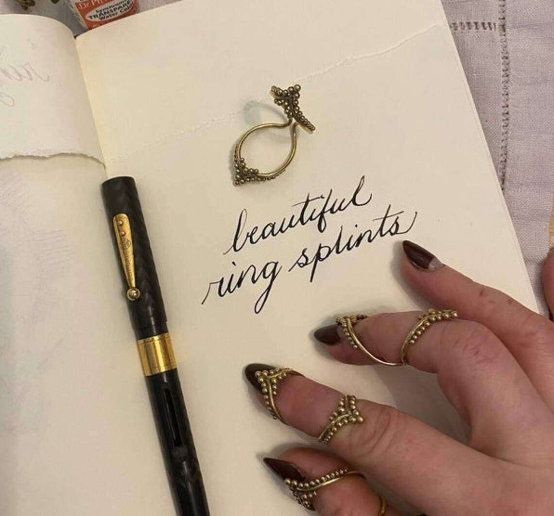 Swan Neck Deformity Silver Ring Splint 925 PIP Holes - Etsy Canada