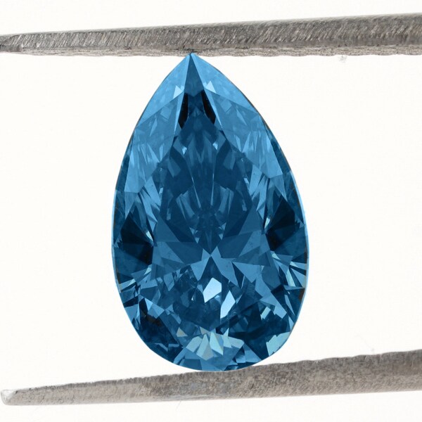 Blue Lab Grown Diamond Ring - Etsy
