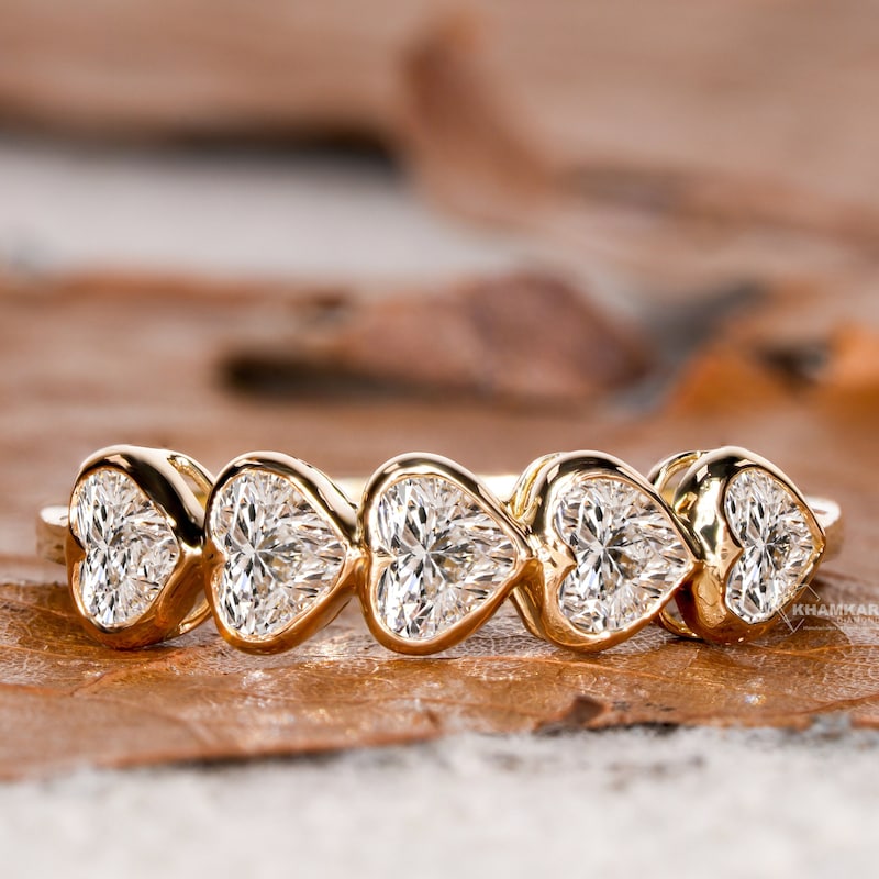 Heart Wedding Rings - Etsy