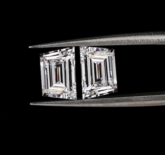 Trapezoid Cut Lab Diamonds Pair for Engagement Ring CVD-HPHT - Etsy