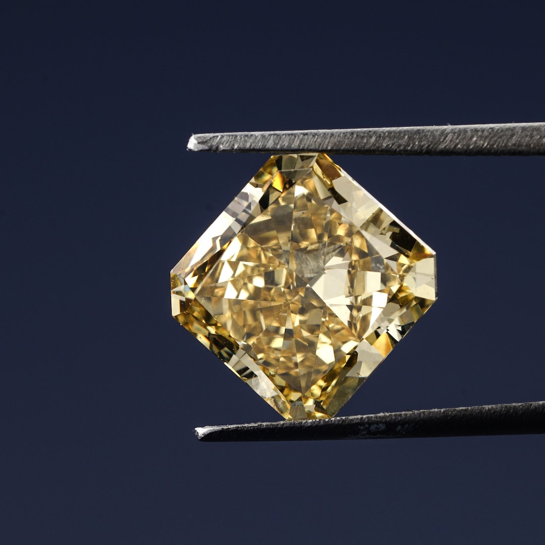 Square Radiant Yellow Colored Loose Diamond Square Radiant - Etsy