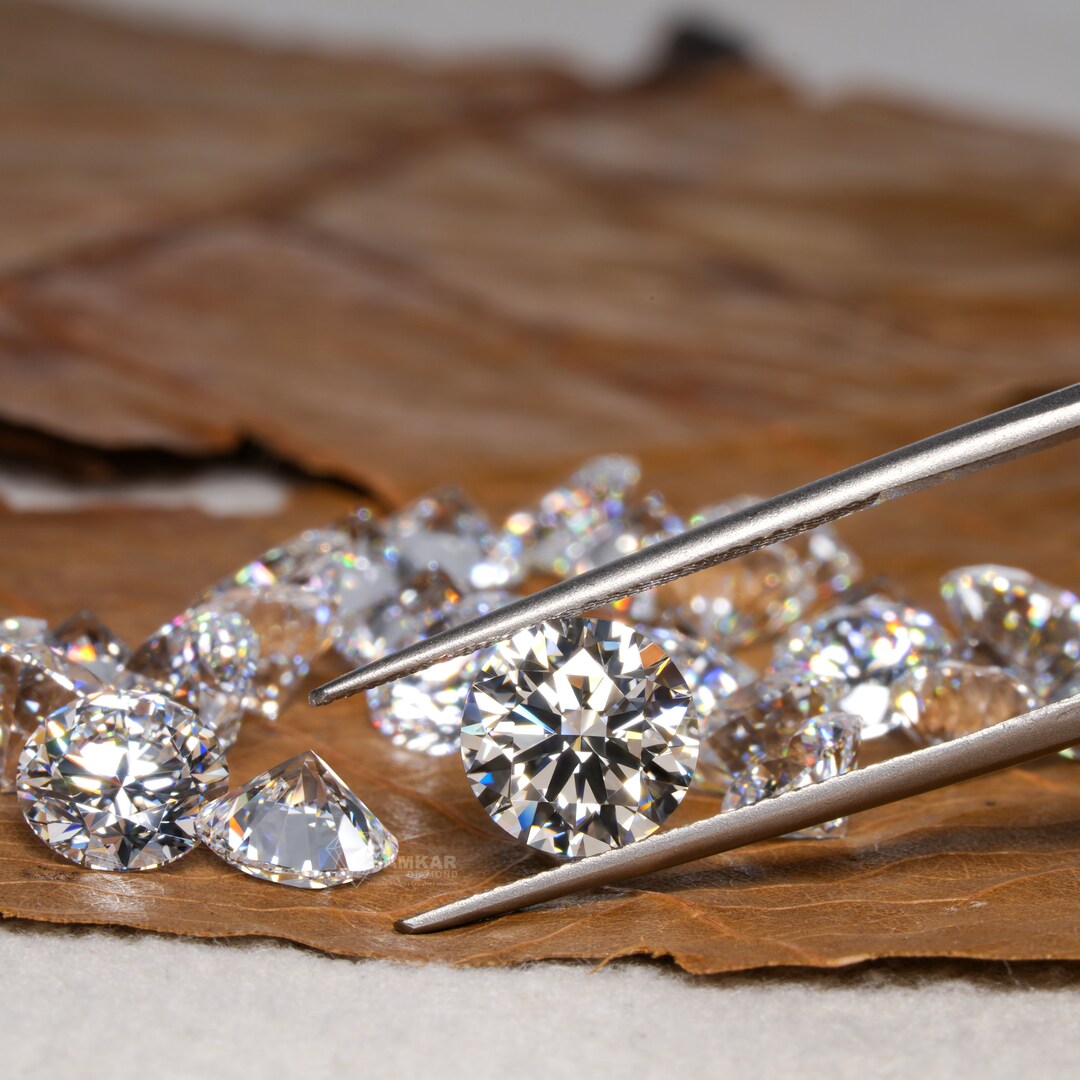 Round Brilliant Loose Lab Grown Diamond CVD Diamond for Wedding Ring ...