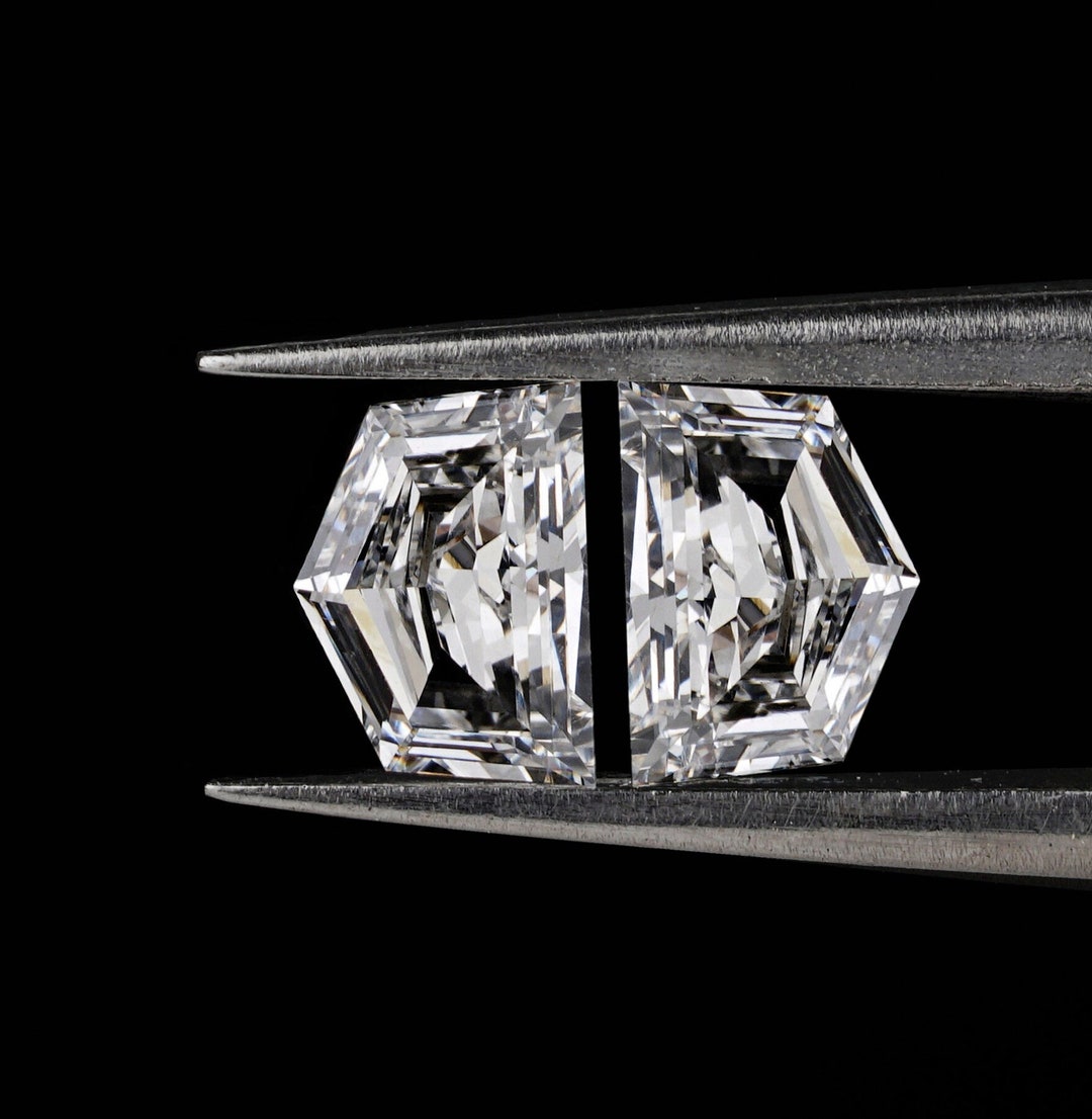 Cadillac Step Cut Labgrown Diamonds Pair for Engagement Ring for ...