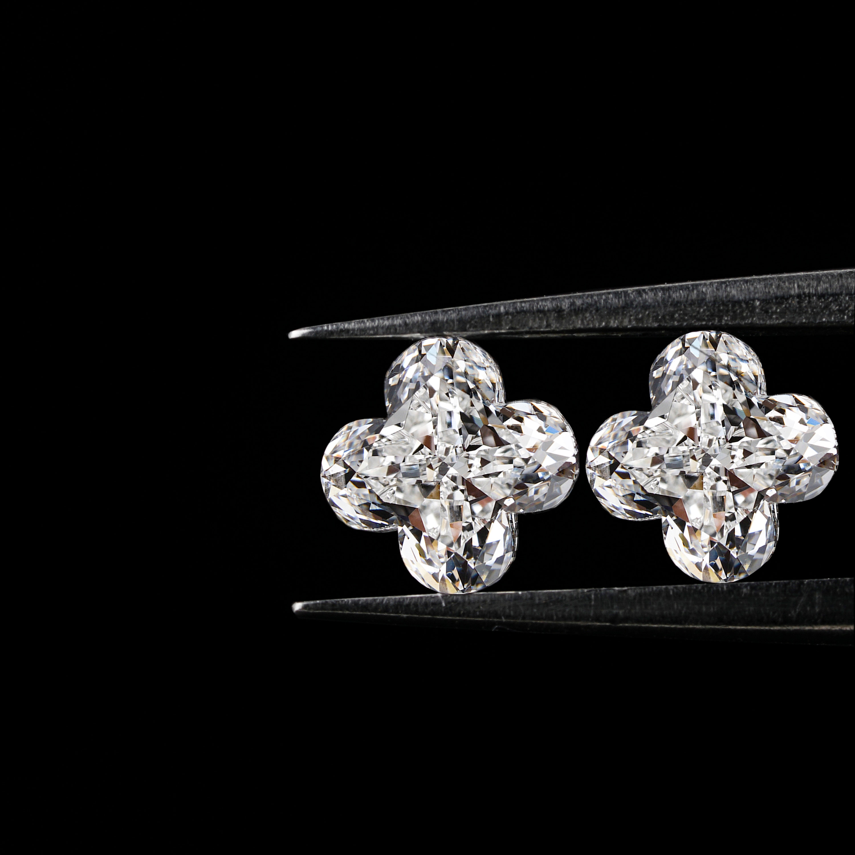 Modified Lili Cut Lab Grown Diamonds Pairs for Solitaire Studs for Drop ...