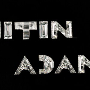 Buy 1.22ctnitin Adani Letter Alphabetical Initial Lab Grown Loose ...