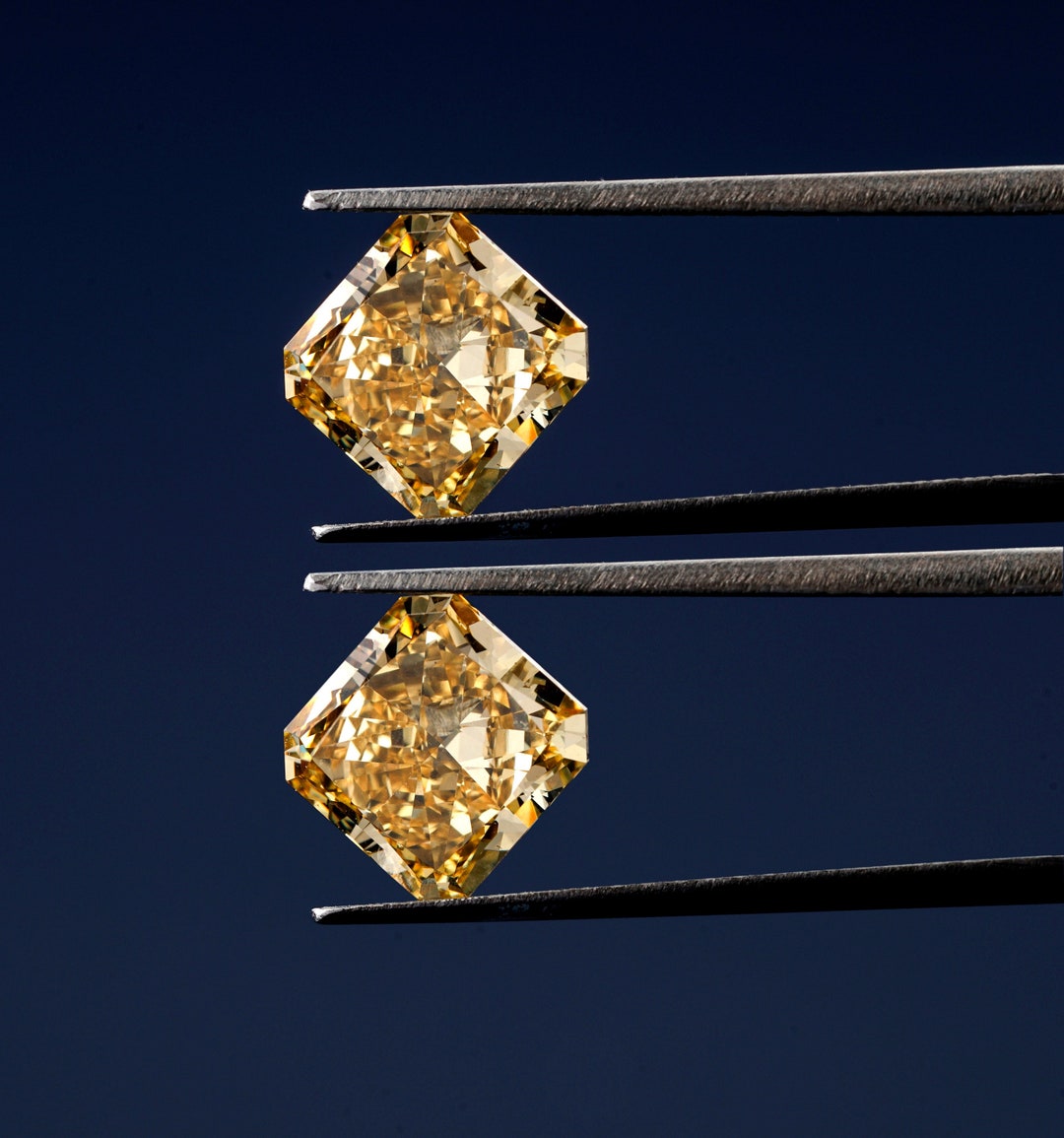 Square Radiant Yellow Color Lab Grown Diamonds Yellow Loose Diamond for ...