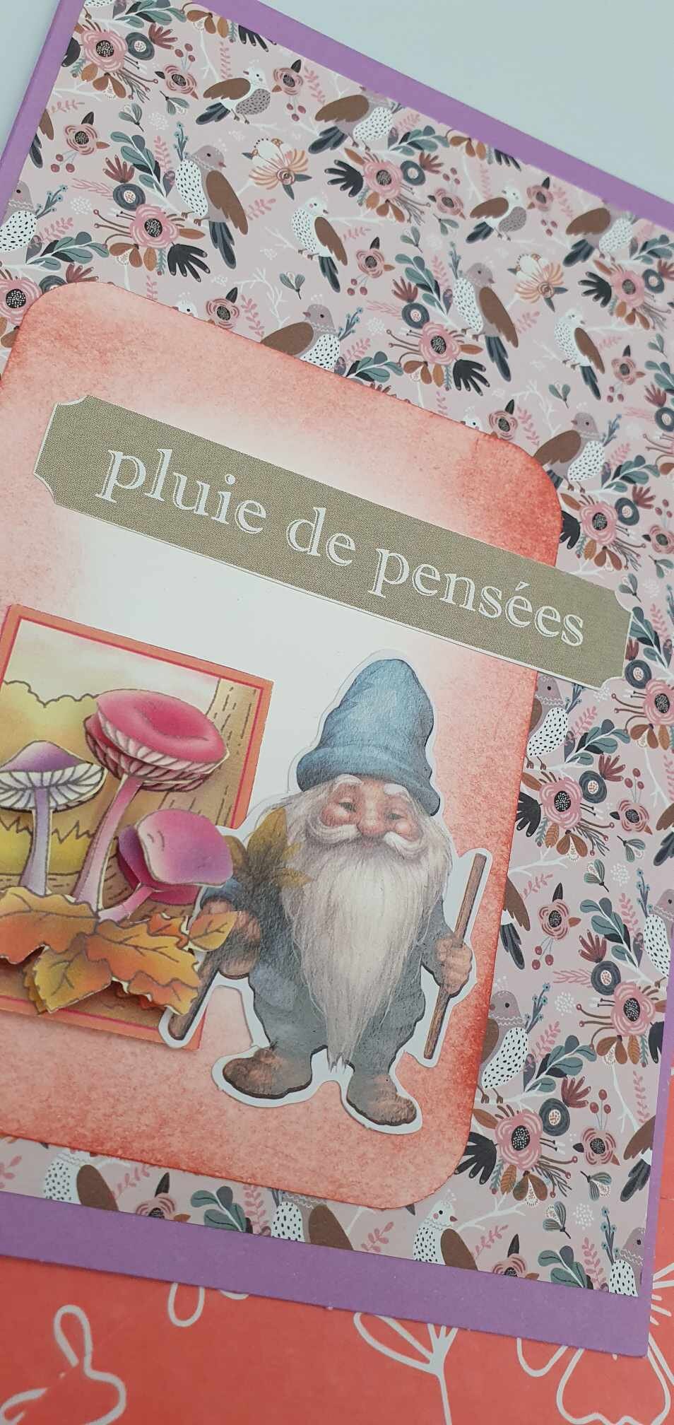 Gnome Card in Forest and Mushrooms "rain of Thoughts" - Etsy