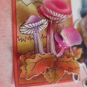 Gnome Card in Forest and Mushrooms "rain of Thoughts" - Etsy
