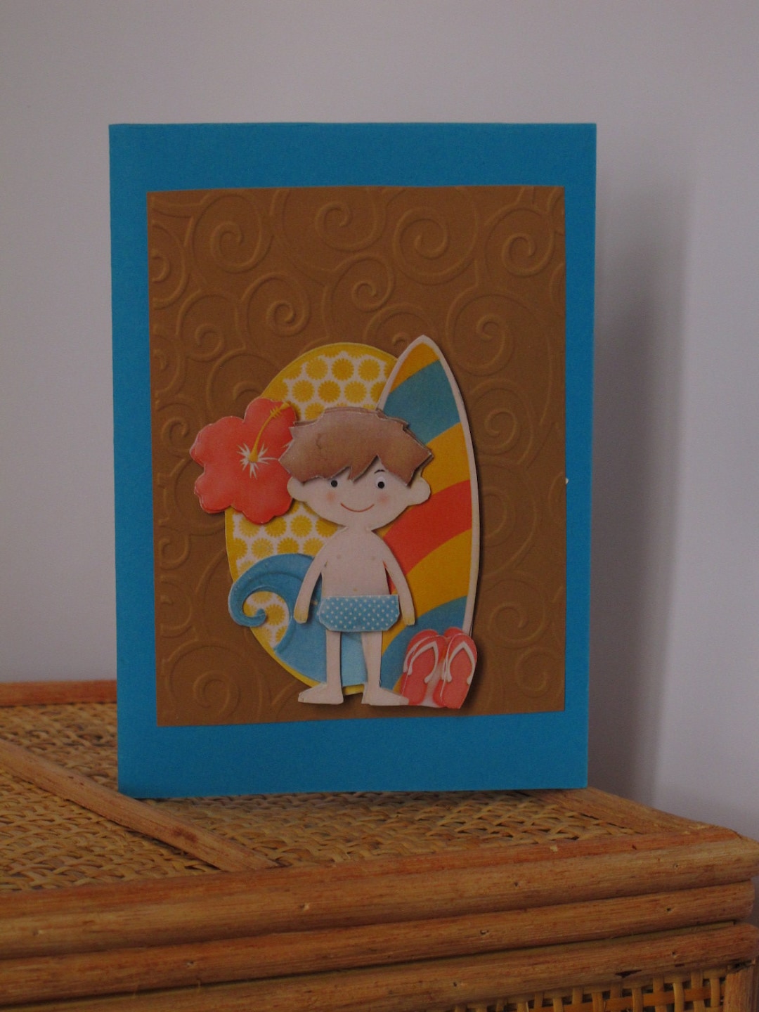 Windsurfer Card, Sea, Summer Vacation, Birthday, Child Party - Etsy