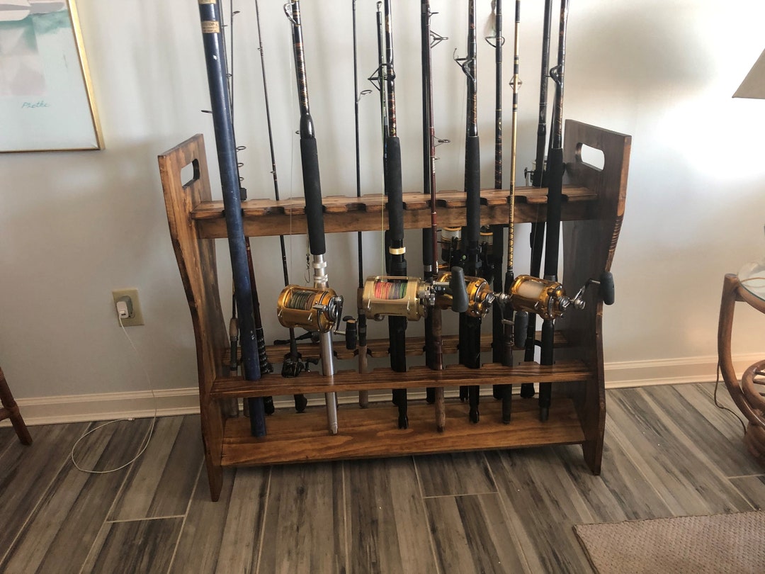 Fishing Rod and Reel Rack - Etsy