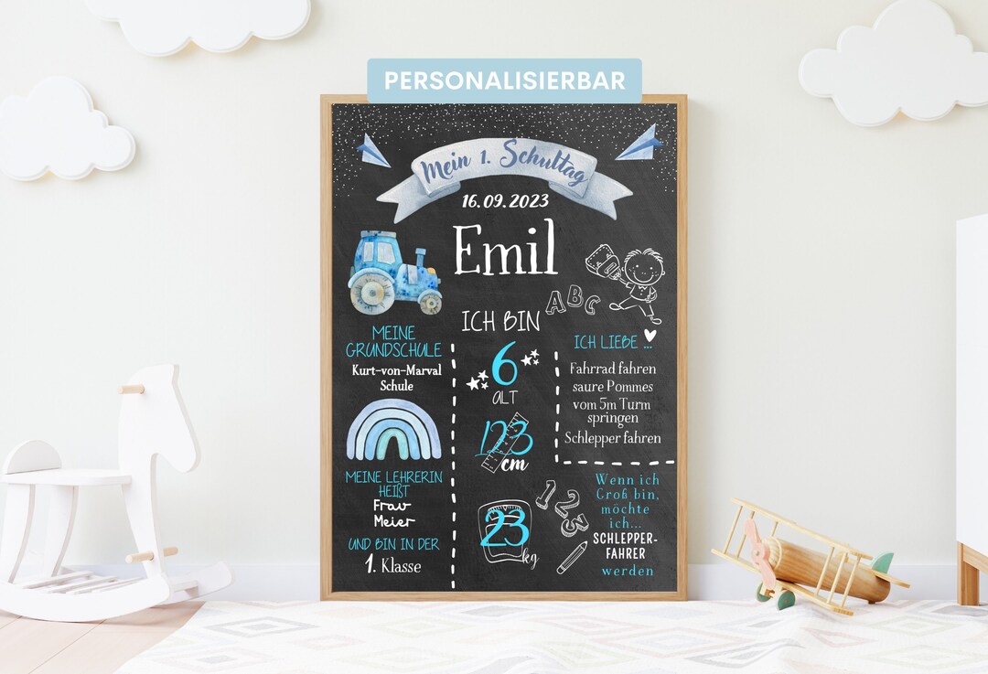 School Enrollment Board "boy or Girl", Milestone Board for the Start of ...