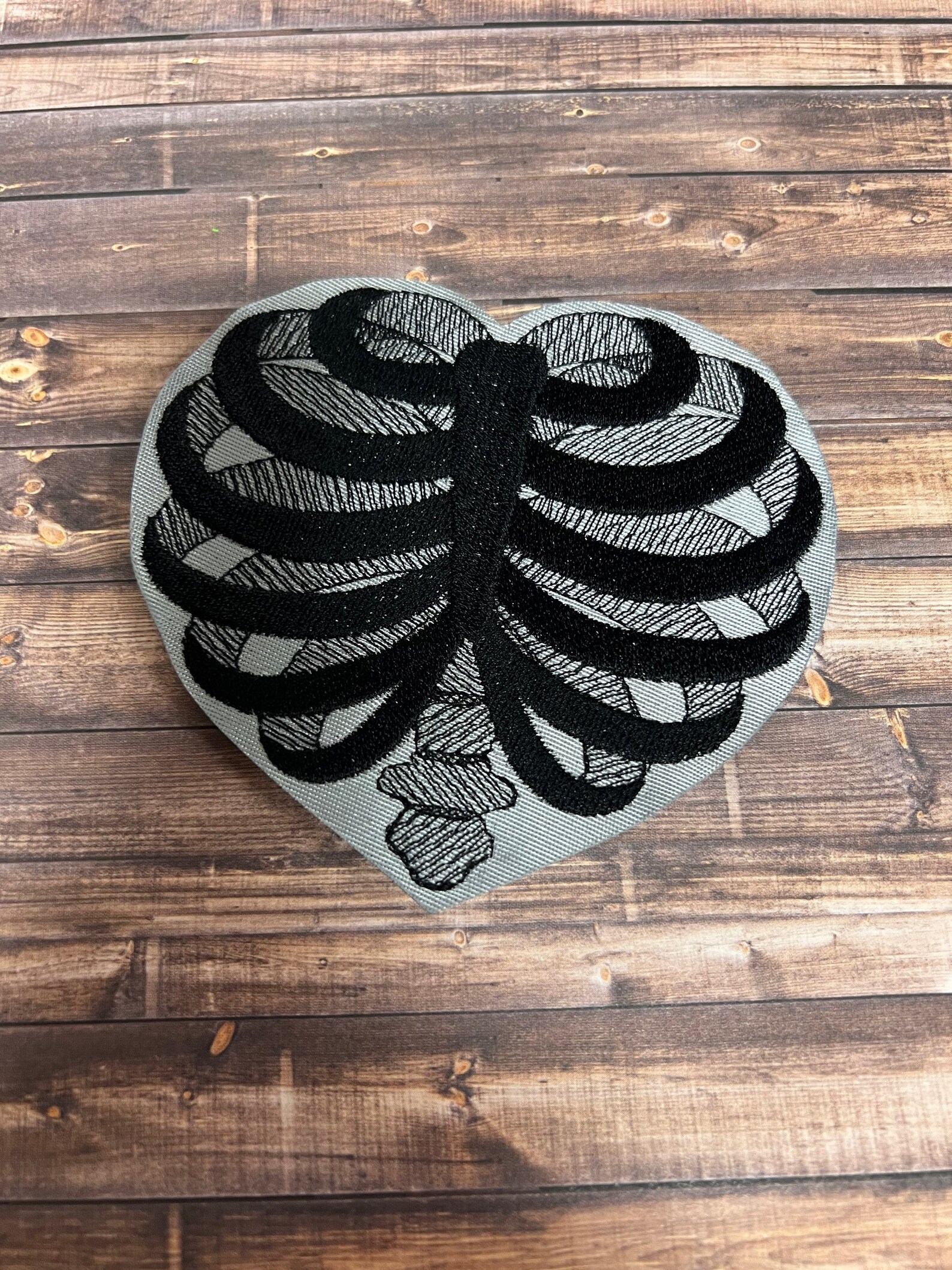 Rib-cage Heart Patch - Etsy