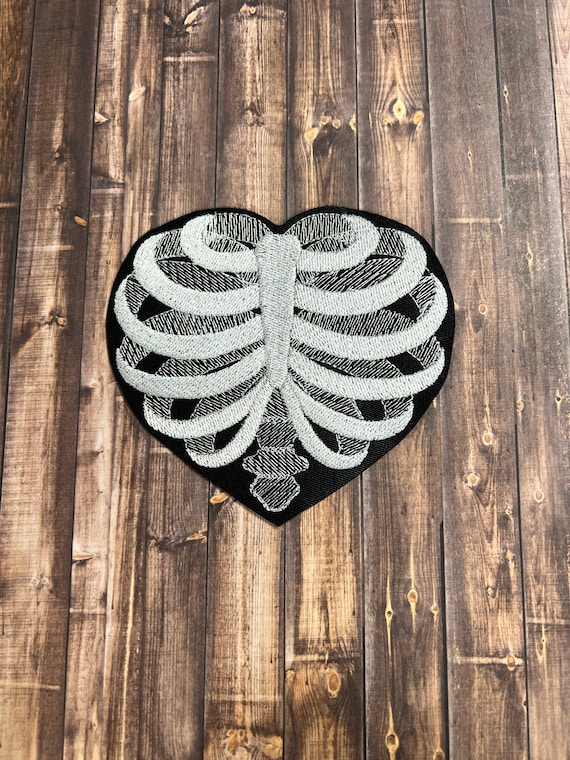 Rib-cage Heart Patch | Etsy