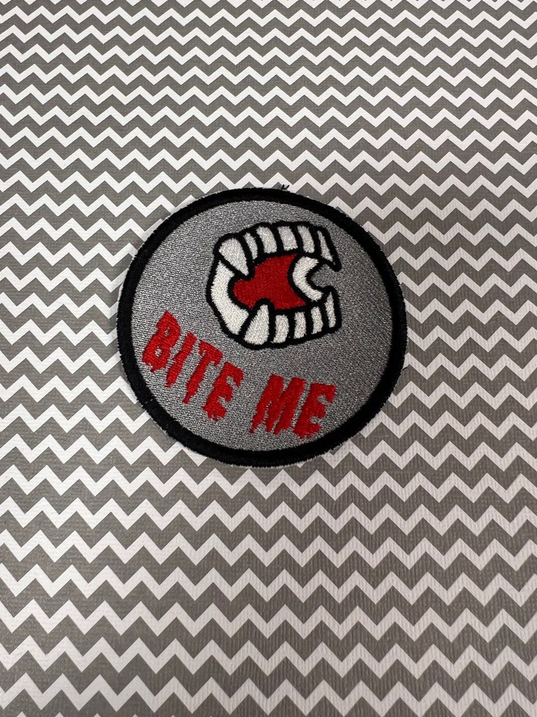 Bite Me Patch - Etsy