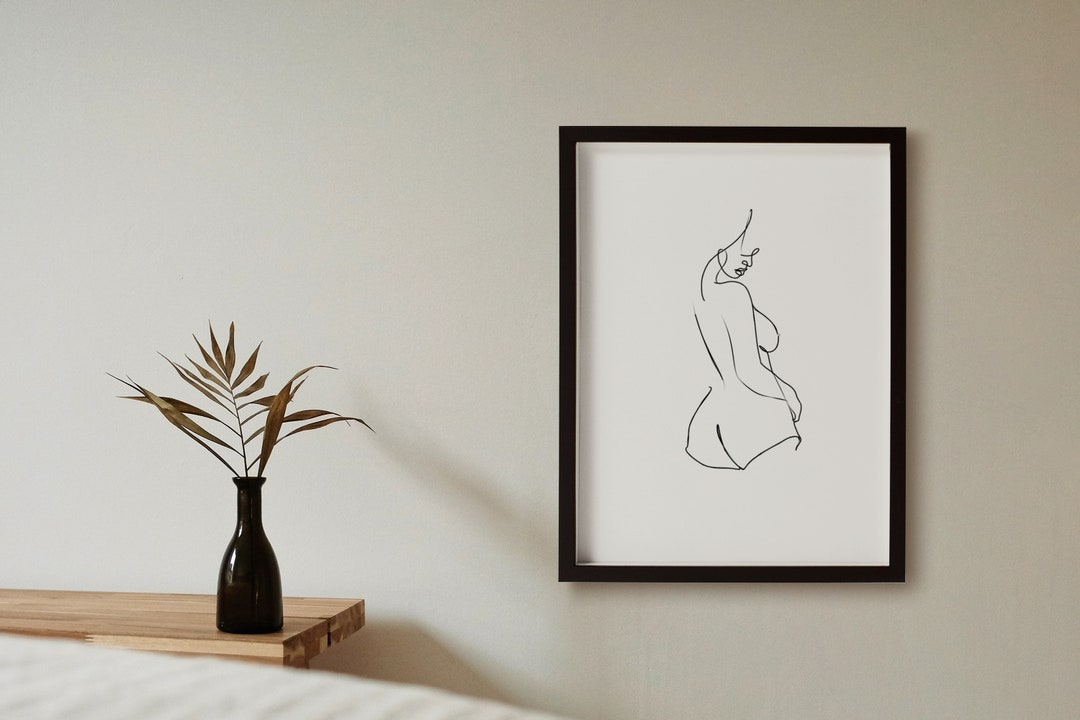 One Line Art, Minimalist Wall Decor, Female Print Poster, Body Line ...