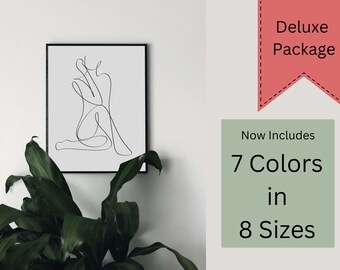 One Line Print, Minimalist Wall Decor, Female Print Poster, Body Line ...
