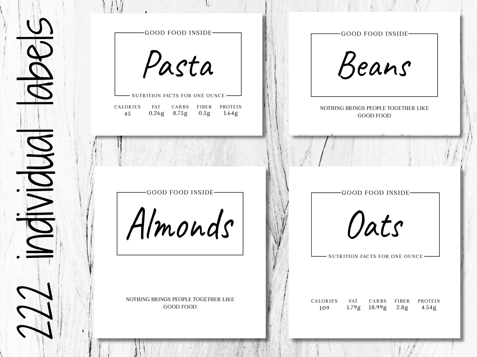 Minimalist Pantry Labels, Printable Kitchen Labels, Pantry Labels ...
