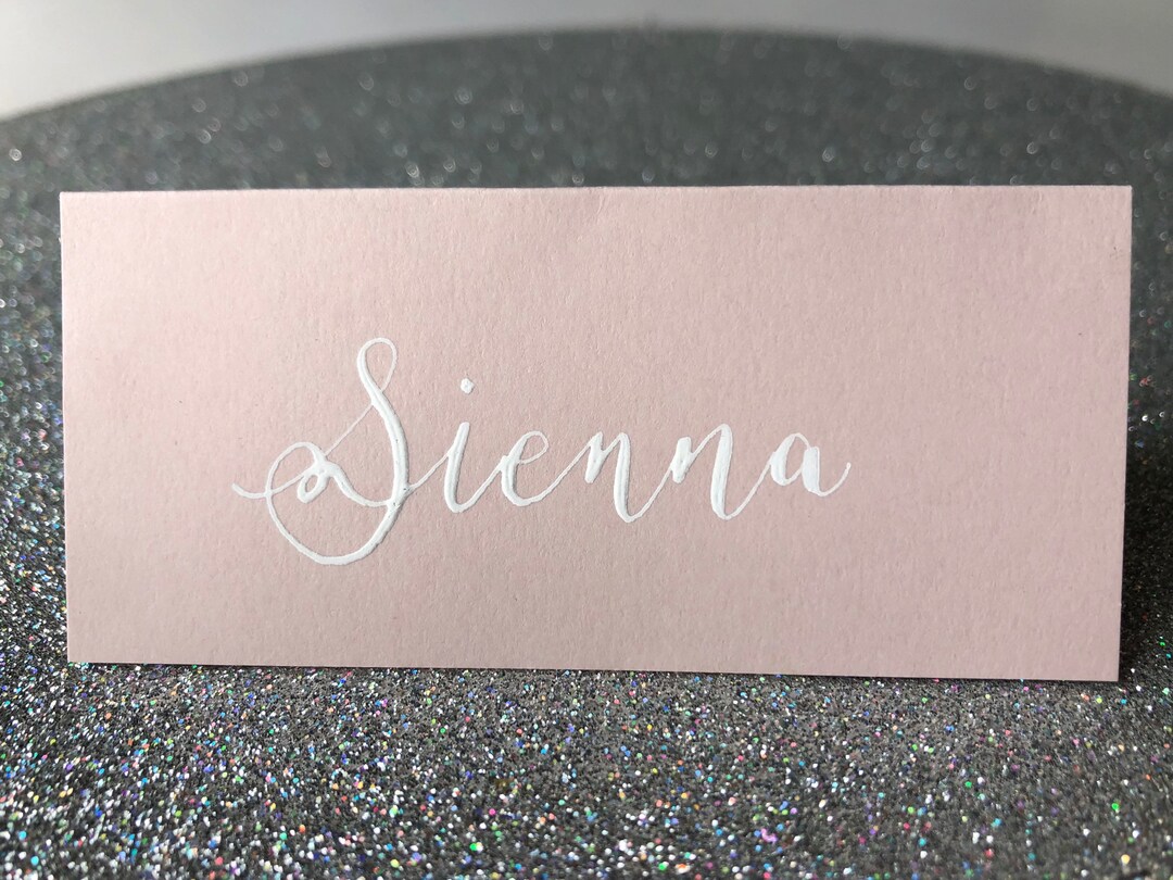 Blush Pink Place Cards | Pink Place Cards | Wedding Place Cards | Table ...