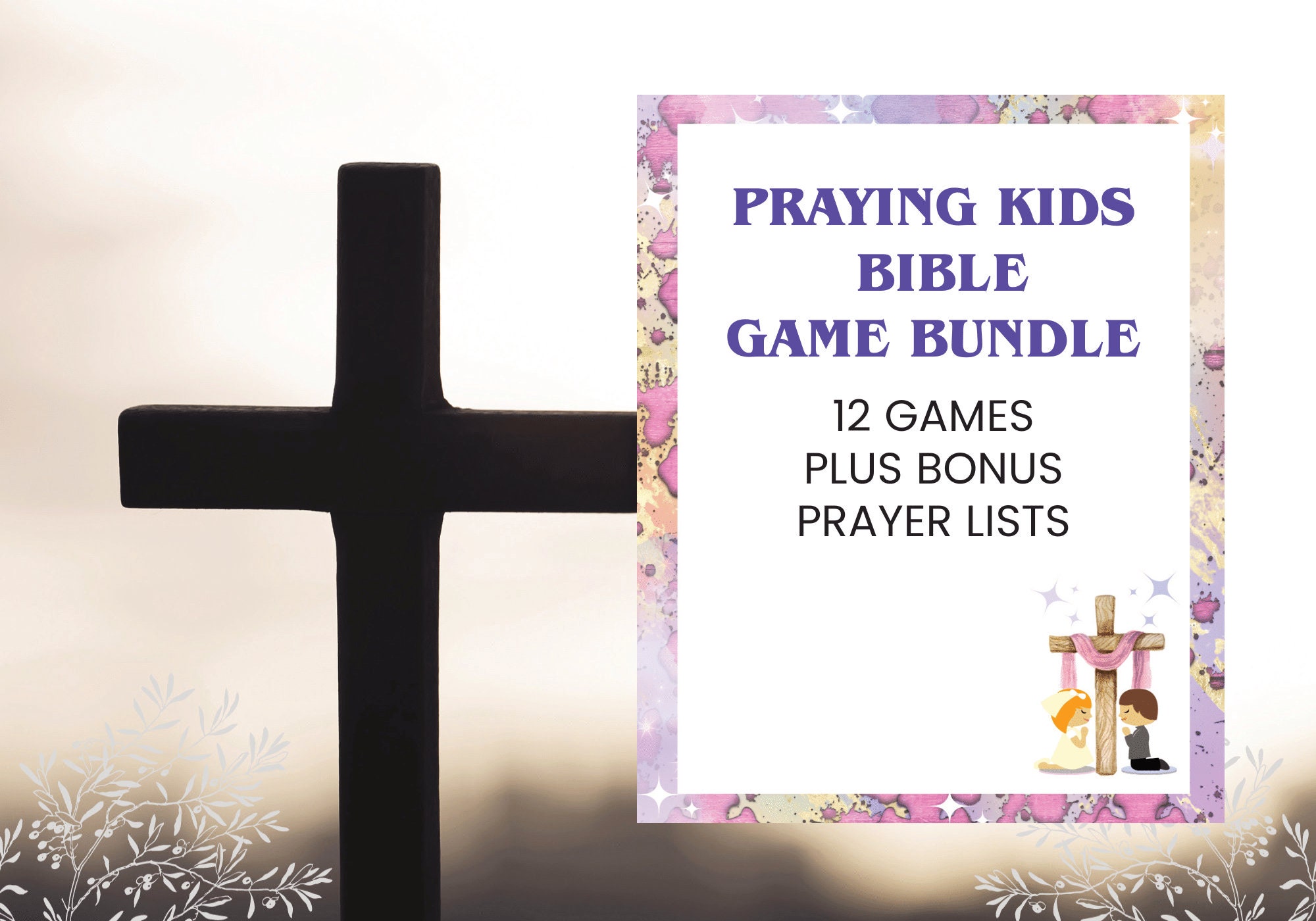 12 Praying Kids Bible Game Bundle Printable Games PLUS Bonus Prayer ...