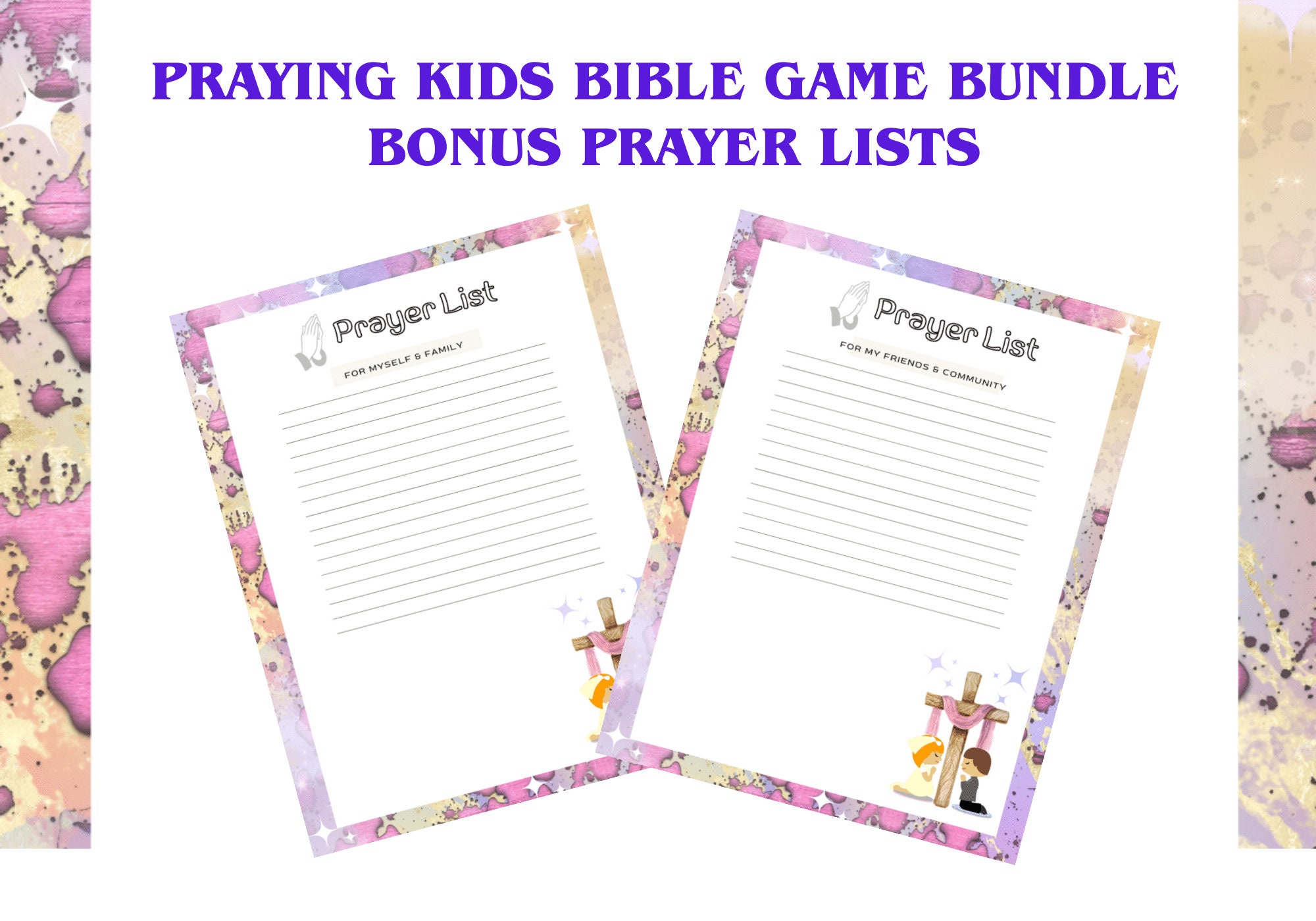12 Praying Kids Bible Game Bundle Printable Games PLUS Bonus Prayer ...