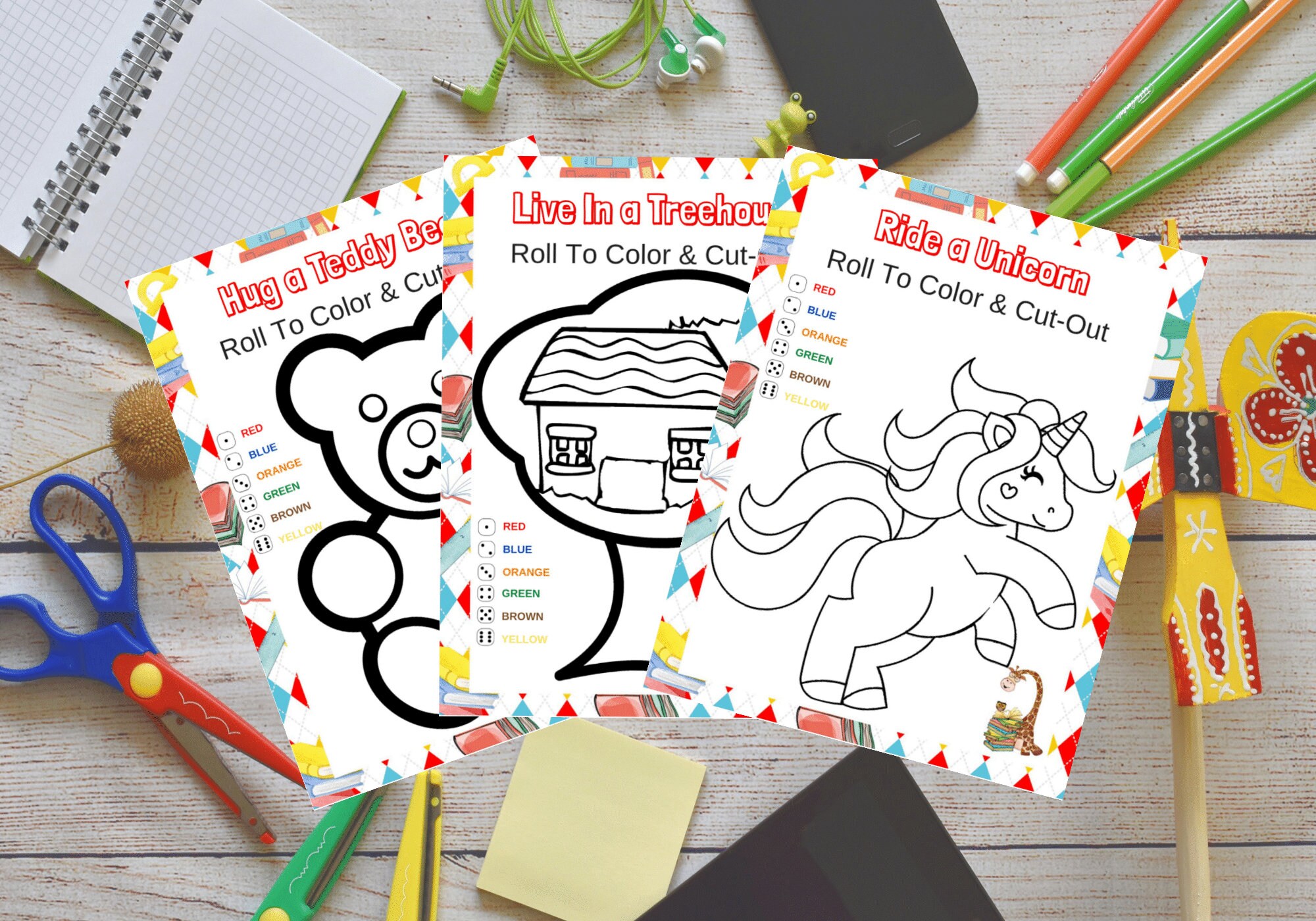 24 Giraffe Busy Book Bundle Printable Games – Game Package Instant ...