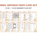 12 Squirrel Birthday Game Bundle Printable Games PLUS Banner Flags ...