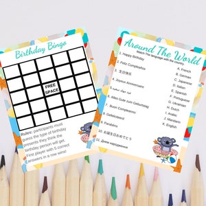 12 Koala Birthday Game Bundle Printable Games PLUS Banner Flags – Game ...