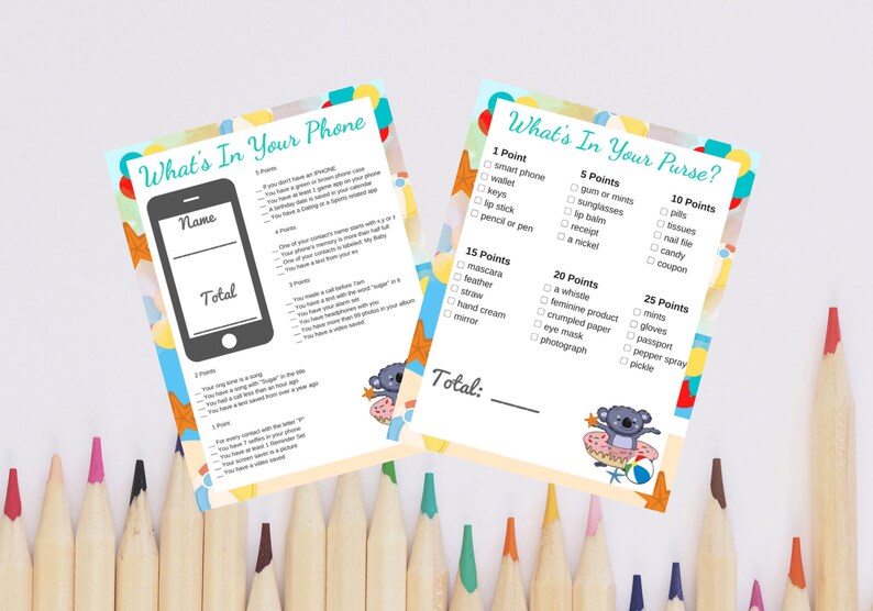 12 Koala Birthday Game Bundle Printable Games PLUS Banner Flags – Game ...