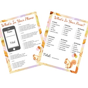 12 Squirrel Birthday Game Bundle Printable Games PLUS Banner Flags ...