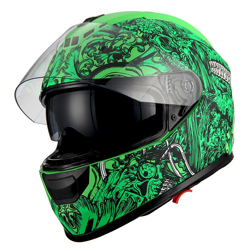 1storm Motorcycle Full Face Helmet Dual Lens/sun Visor: HJAH15 - Etsy