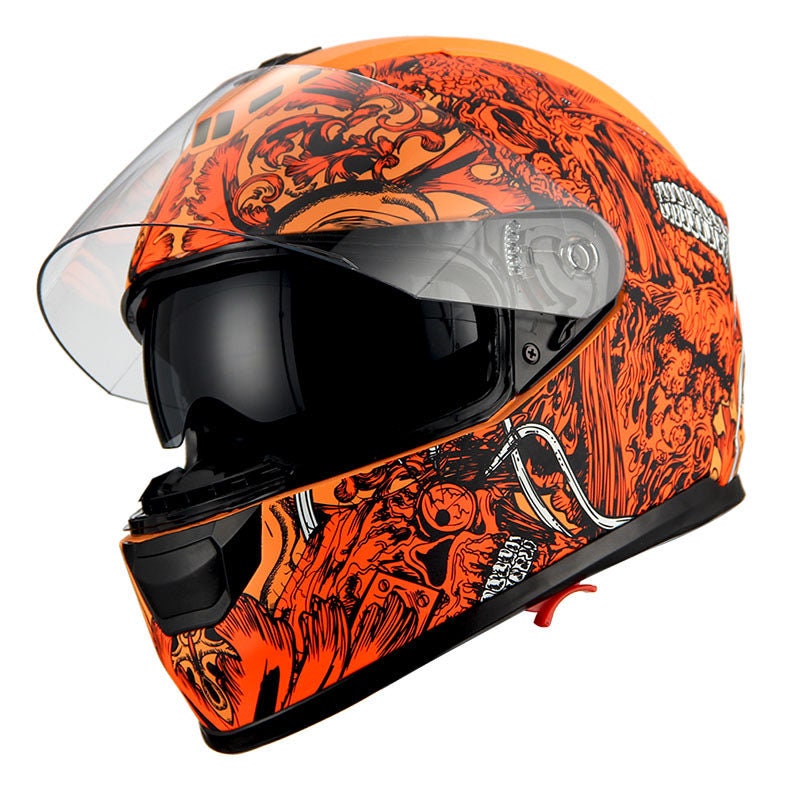 1storm Motorcycle Full Face Helmet Dual Lens/sun Visor: HJAH15 - Etsy