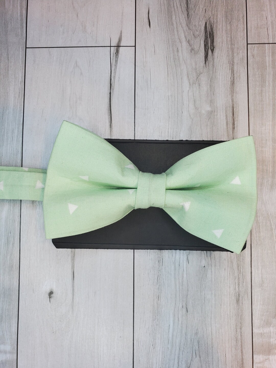 Triangle Pastel Mint Bow Tie - Etsy