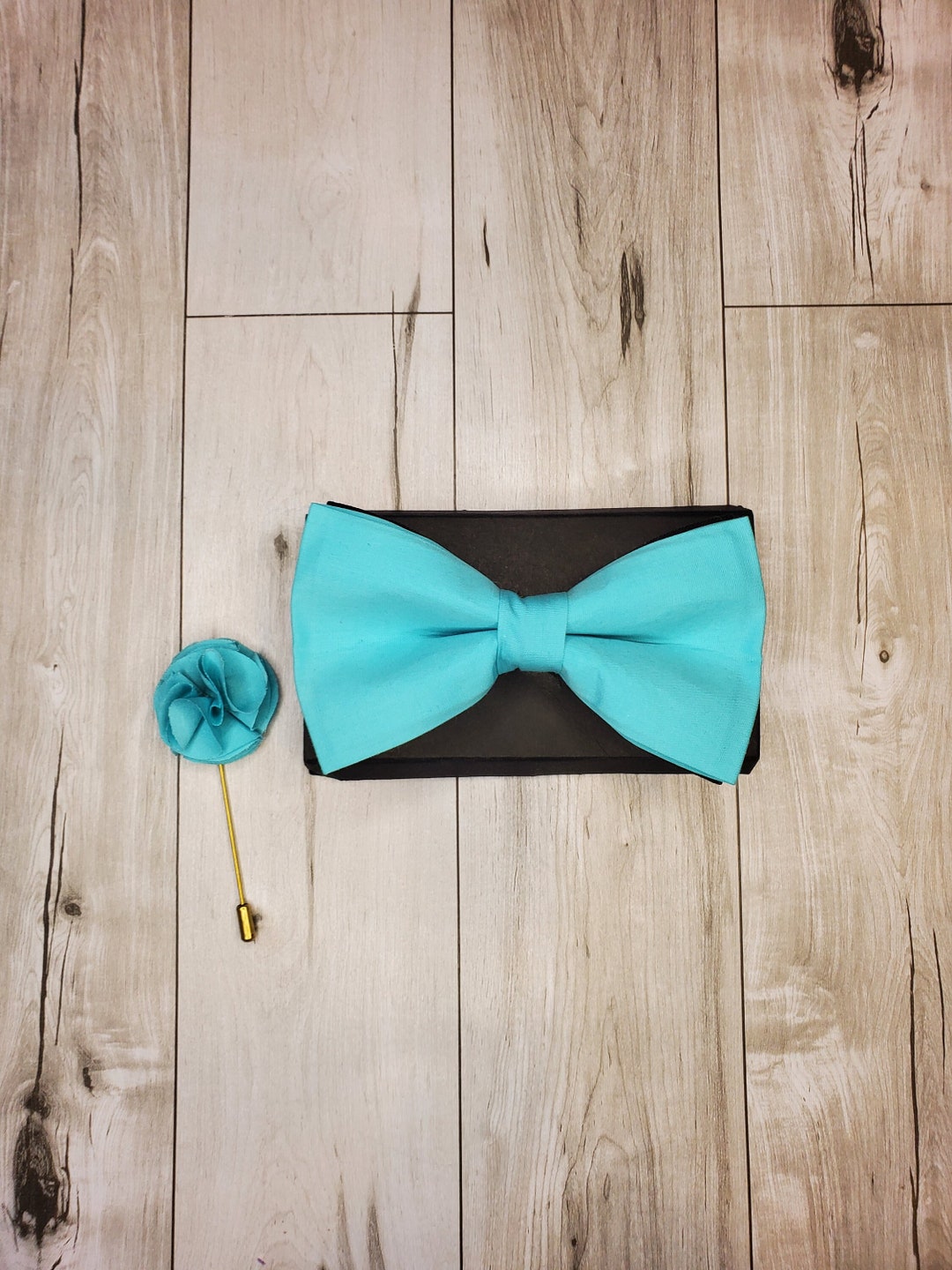Cyan Bow Tie Set - Etsy